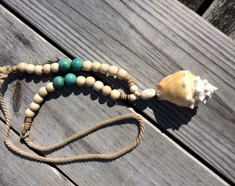 Turquoise sea shell | Etsy