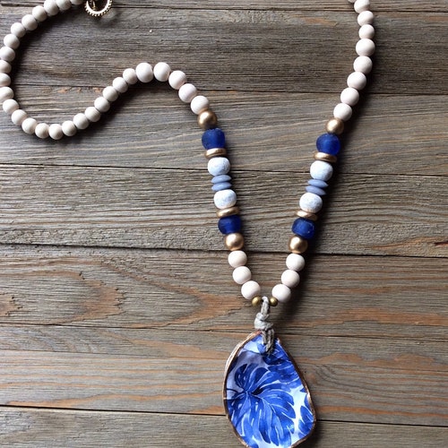 Natural Oyster Shell Necklace | Etsy