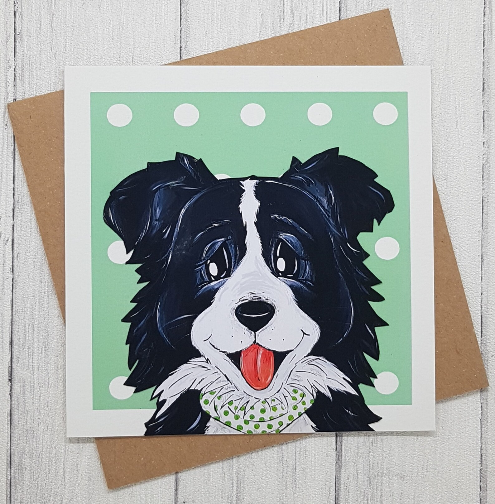 Border Collie Card, Bearded Collie Card, Beardie, Old English Sheepdog ...