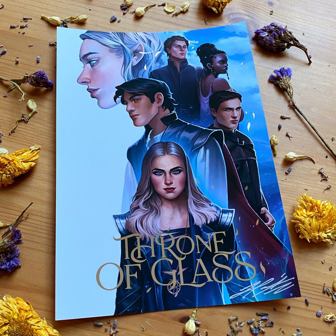Sarah J Maas Throne of Glass - Silver Foiled Prints, Officially ...