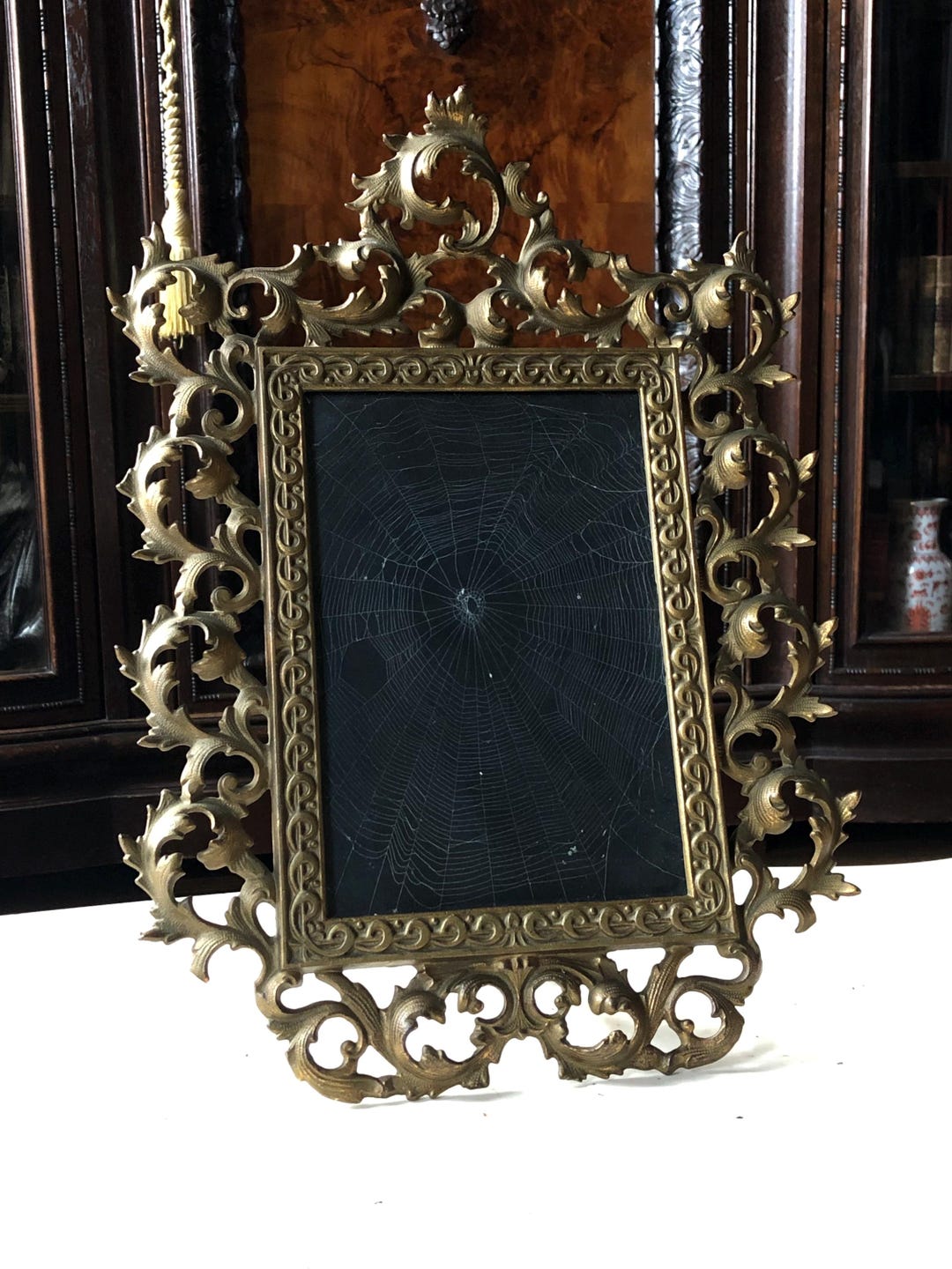 Antique Framed Spider Web - Etsy