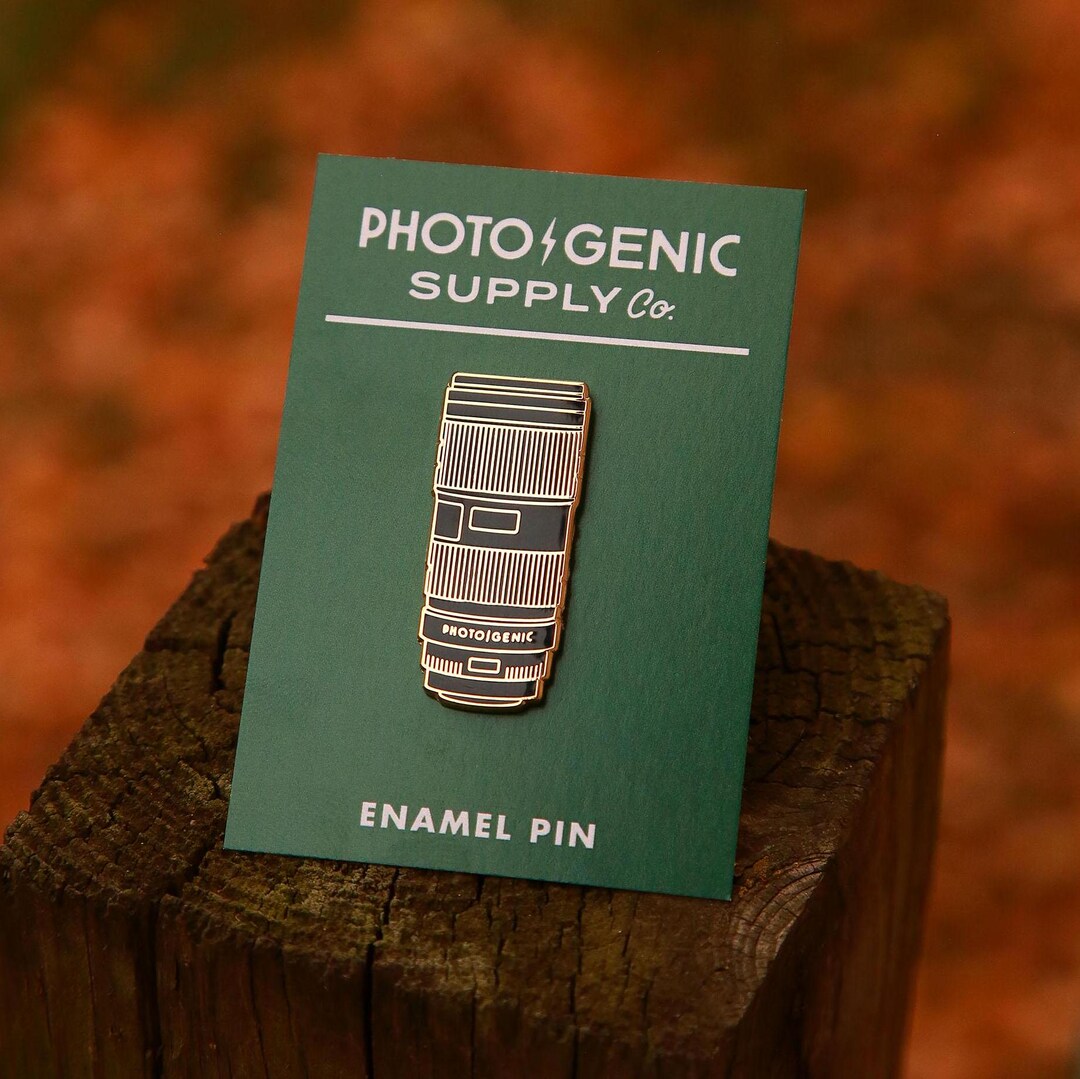 Telephoto Enamel Pin (gold) - Lapel Pin for Photography and Camera ...