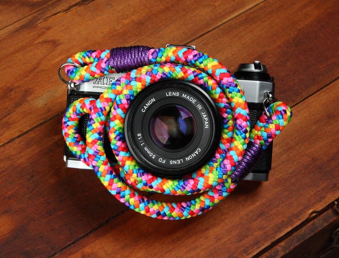 Rope Camera Strap (rainbow) | Hand-made Premium Camera Strap - Etsy