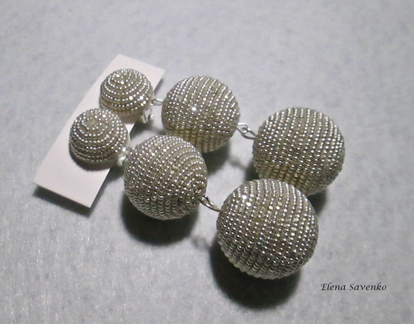 Bon Bon Earrings. Ball Drop Earrings. Bonbons Earrings. Silver | Etsy