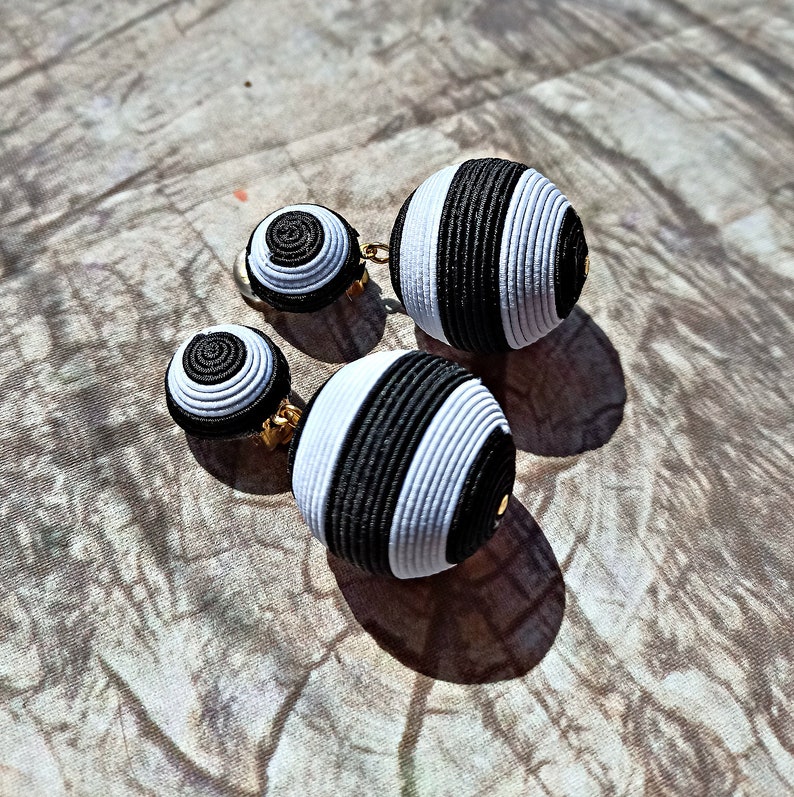 Bon Bon Earrings. Ball Drop Earrings. Bonbons Earrings Black - Etsy