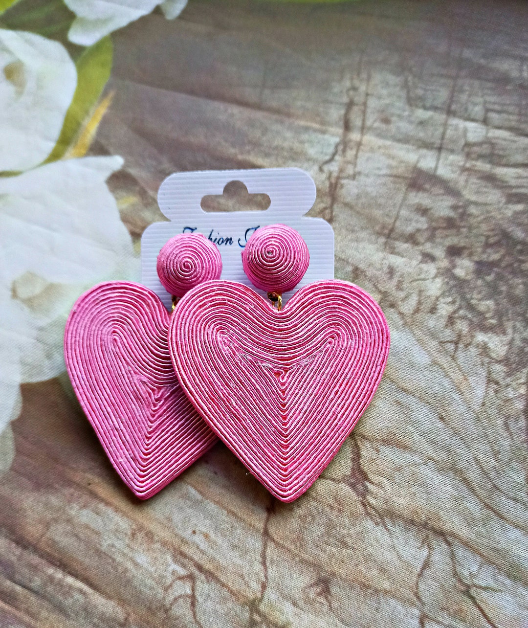 Cora Heart Earrings /multicolor Heart Les Bon Bons Style Earrings /new ...