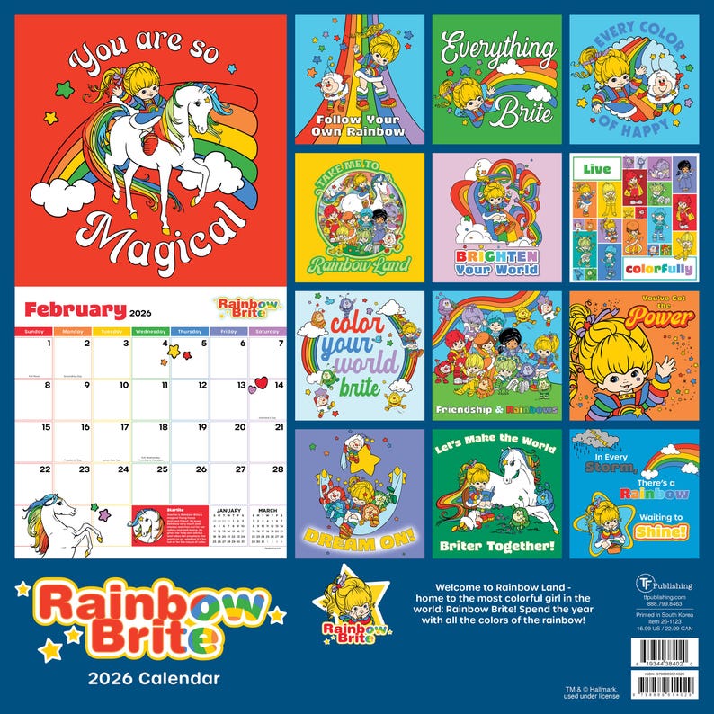2026 Rainbow Brite Wall Calendar - Etsy