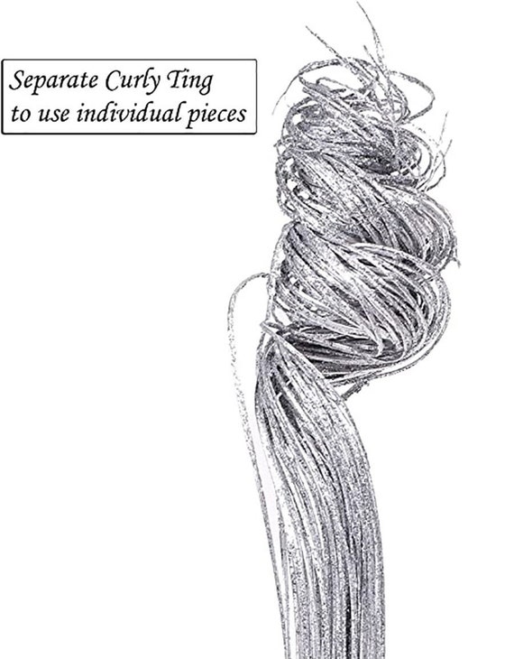 Curly Ting Sparkle Glitter Pack of 40-50 Stems 2ft Silver - Etsy