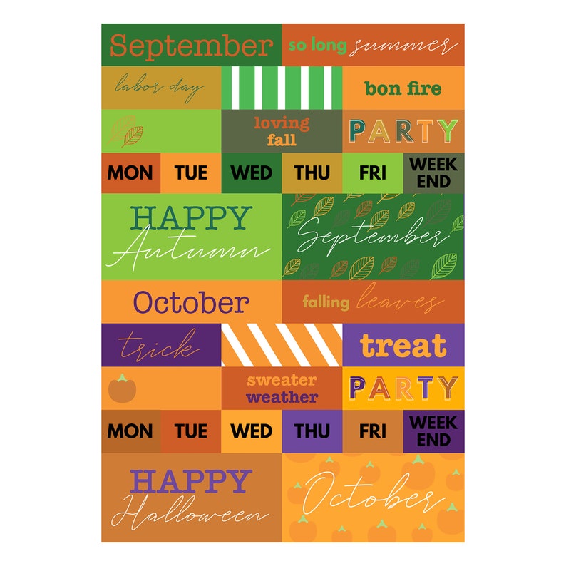 Seasonal Monthly Planner Sticker Pack-- Celebrations, Events, Greetings ...