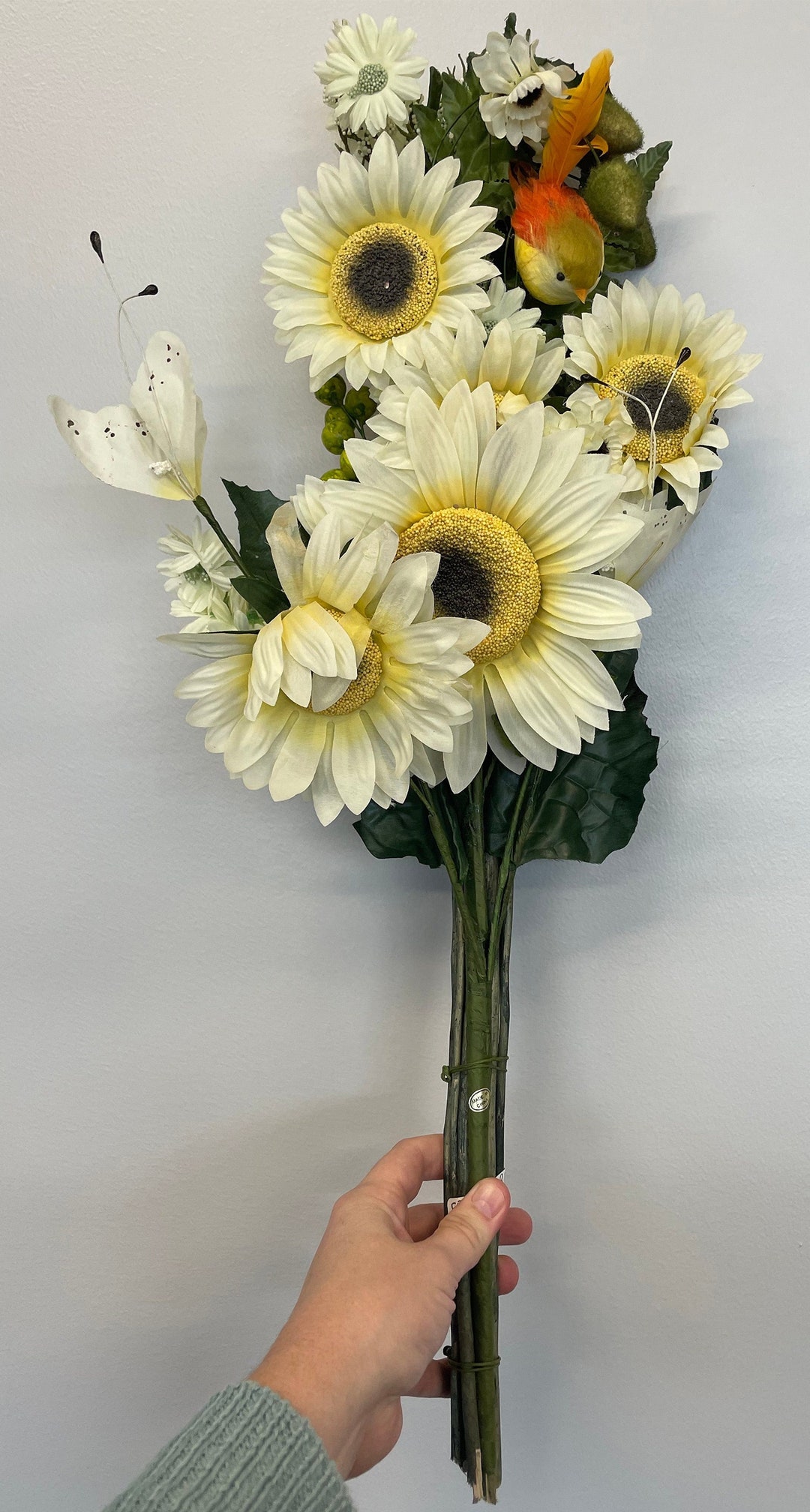 Sunflower Bouquet Pack of 12 Stems 28in Cream ARTIFICIAL - Etsy