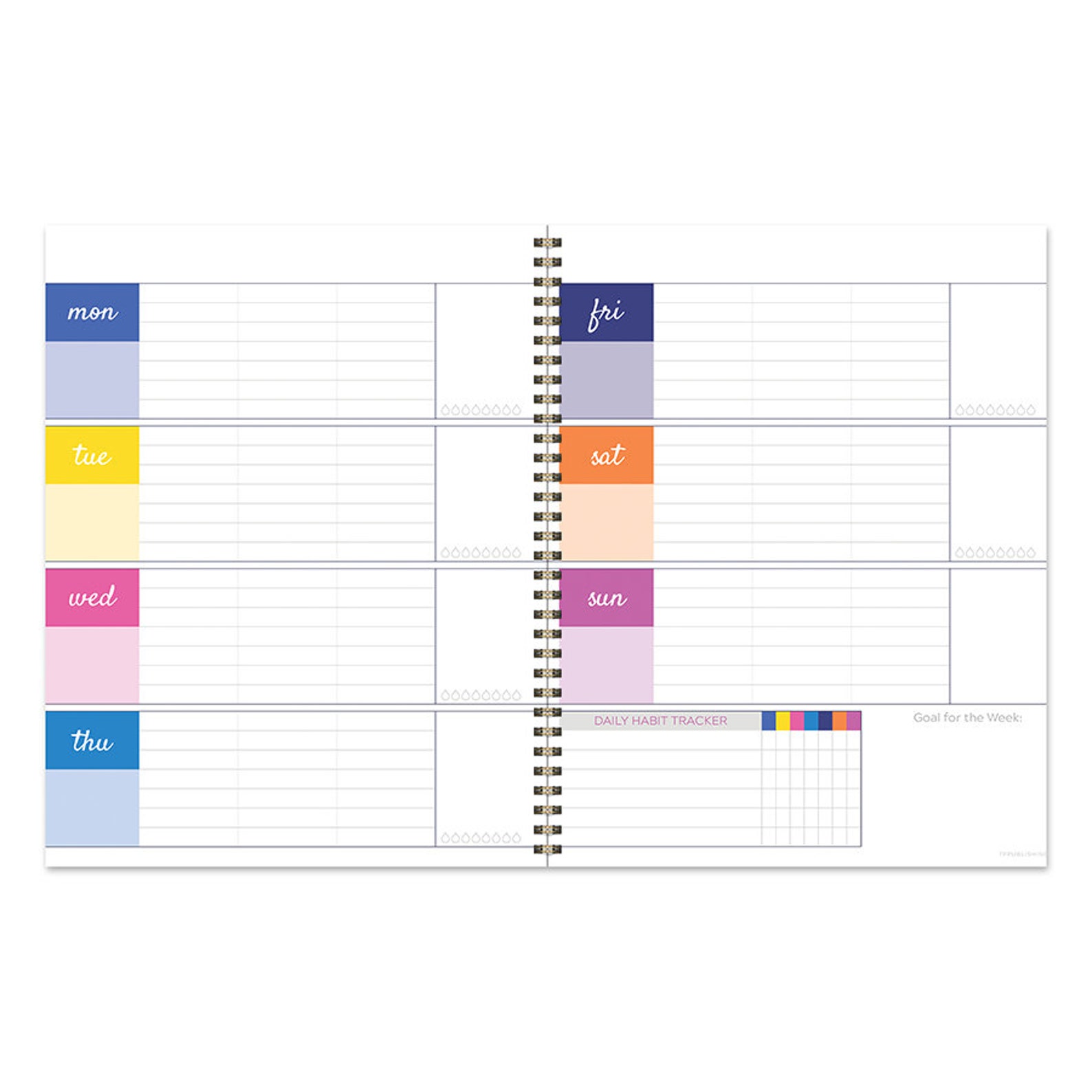 Undated 9x11 Bright Weekly Planner Perfect for Weekly Prep / - Etsy