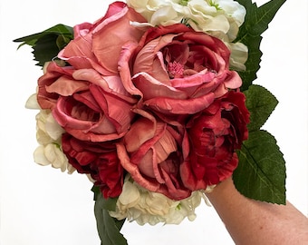 Cabbage Rose Bouquet - Etsy