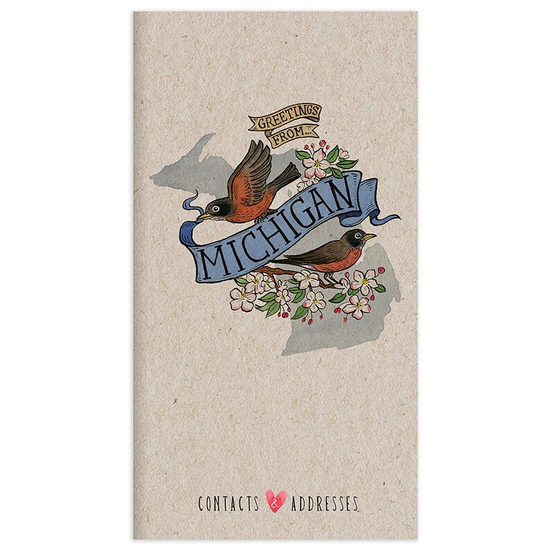 Michigan Address Book - Etsy
