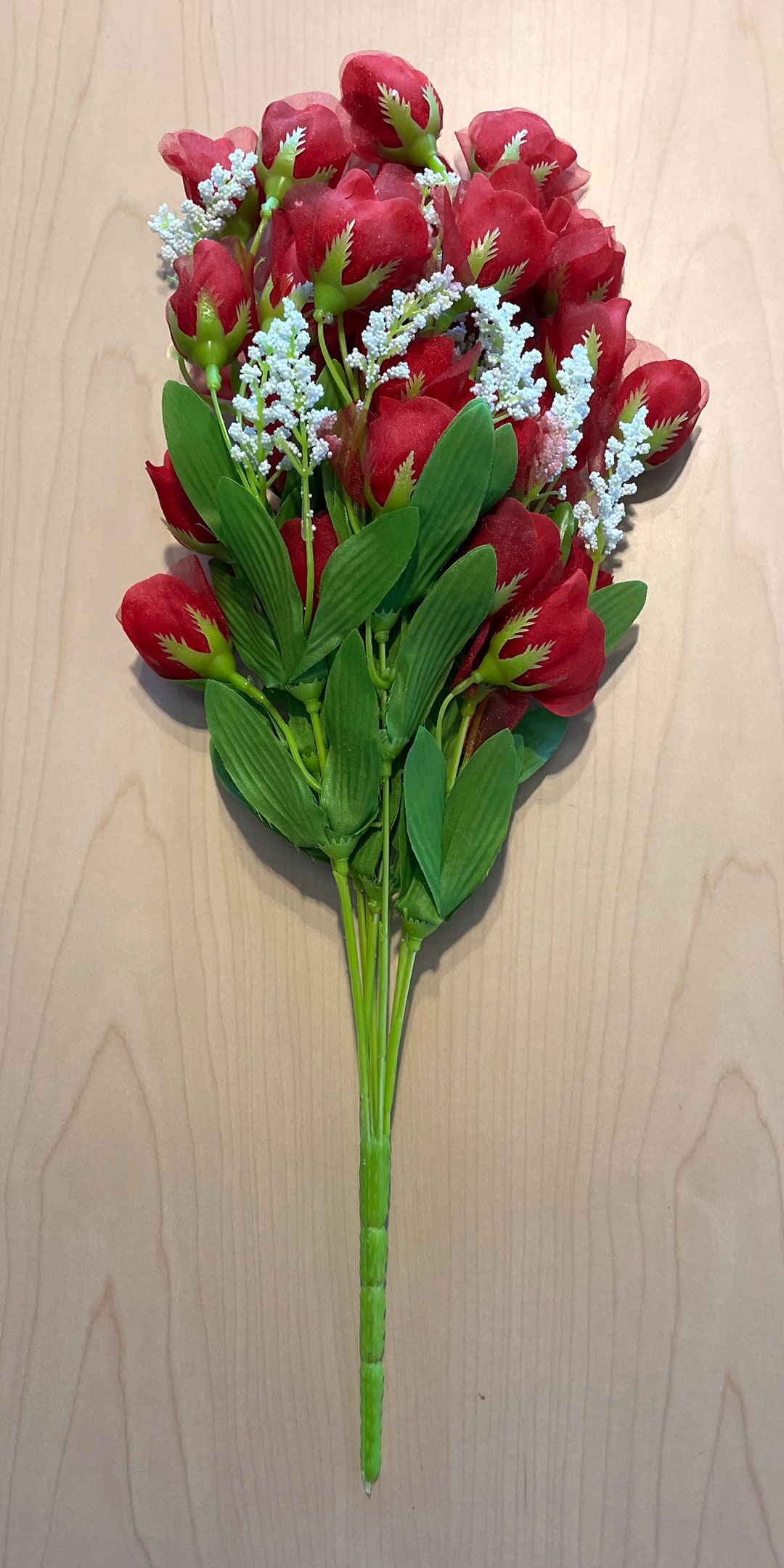 ARTIFICIAL Mini Sheer Rose Bush 9 Stems 16in Red ARTIFICIAL - Etsy