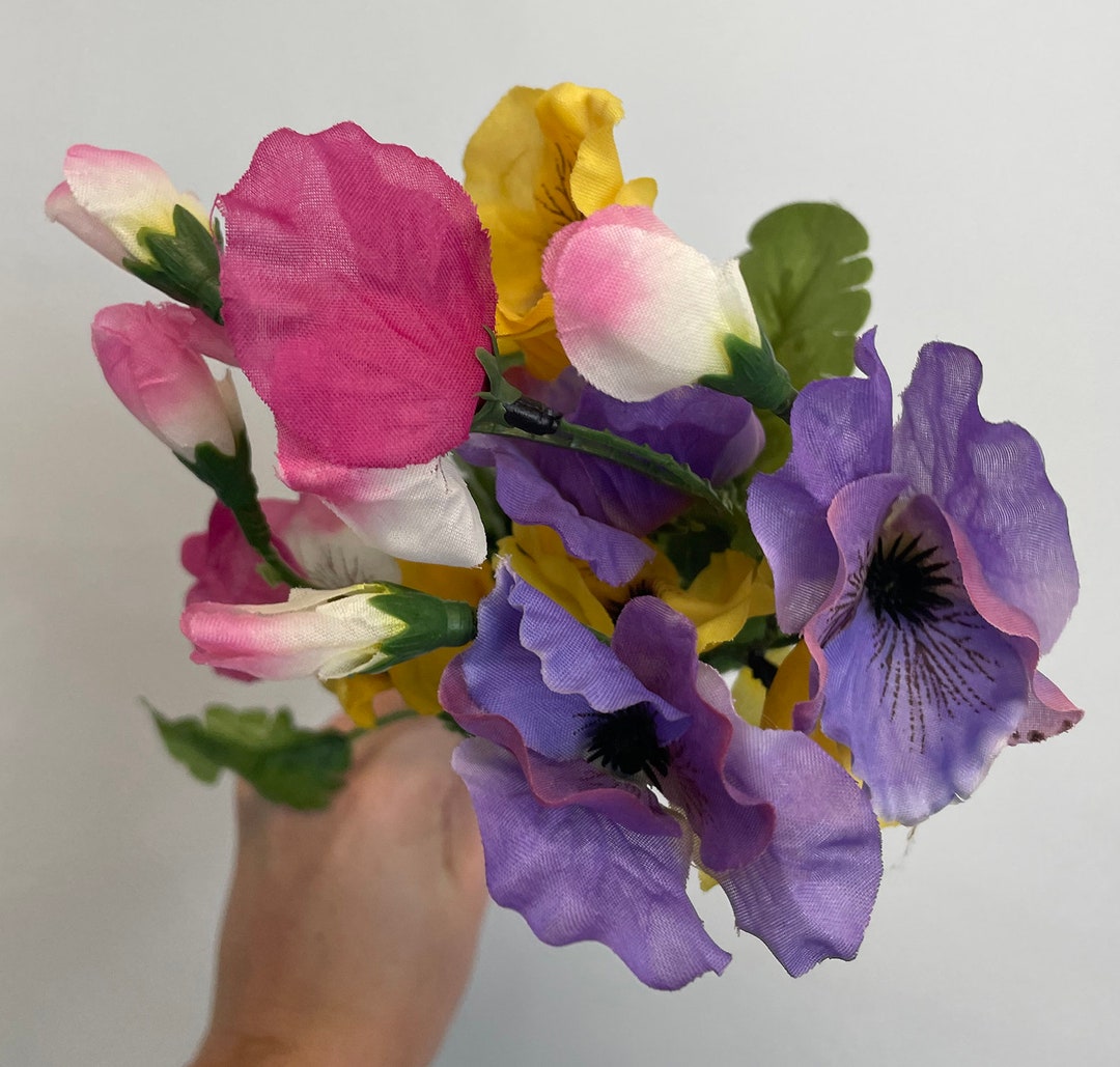 ARTIFICIAL Pansy Bush Pack of 12 16in Mix ARTIFICIAL - Etsy