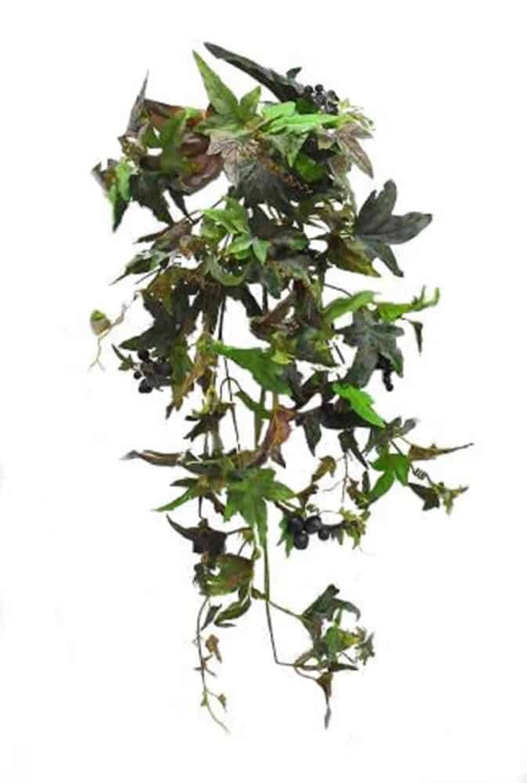 Artificial Frosted Needle Point Ivy Bush 8 Stems 31in With 155 Leaves ...