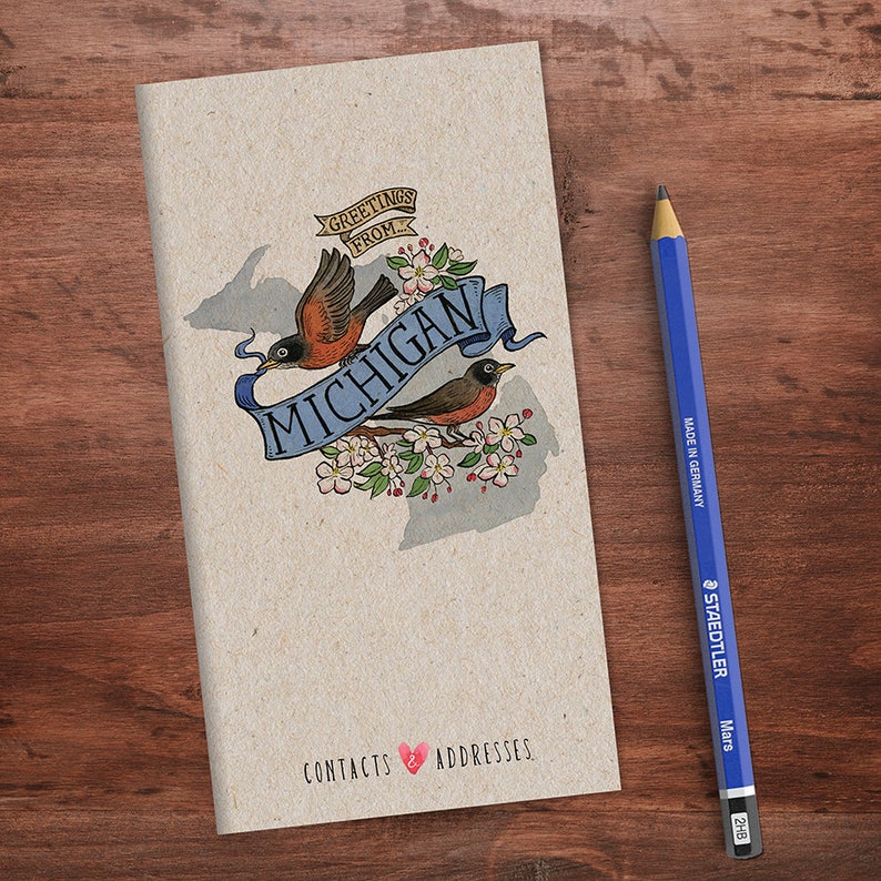 Michigan Address Book - Etsy