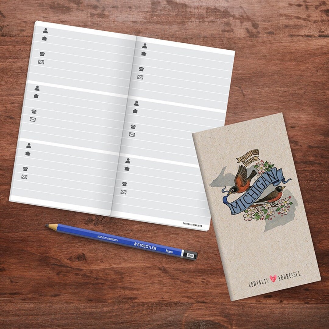 Michigan Address Book - Etsy