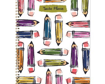 Boho Flower Teacher Planner: Personalized Teacher Week at a Glance ...