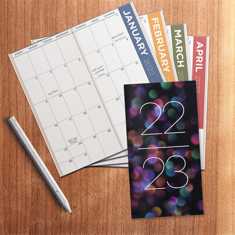2022 2023 Year In Focus 2 year Small Monthly Planner 3 5x6 5 Etsy