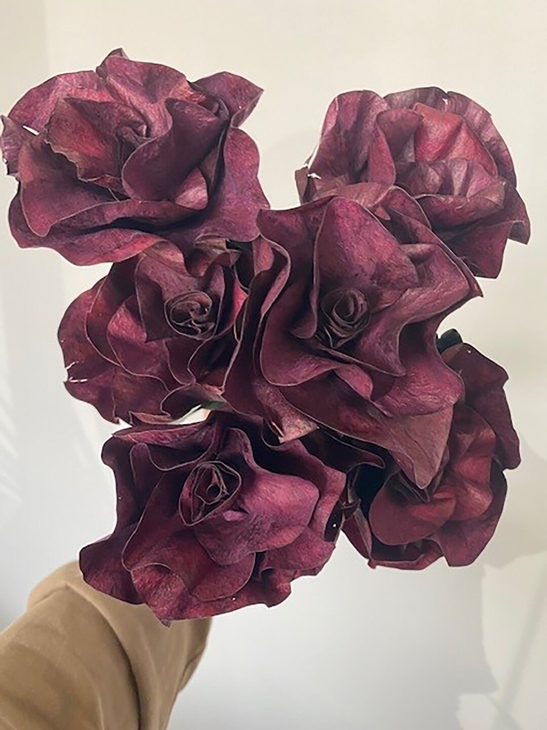 Pradu Rose Pack 10 Stems 25in Burgundy ARTIFICIAL - Etsy