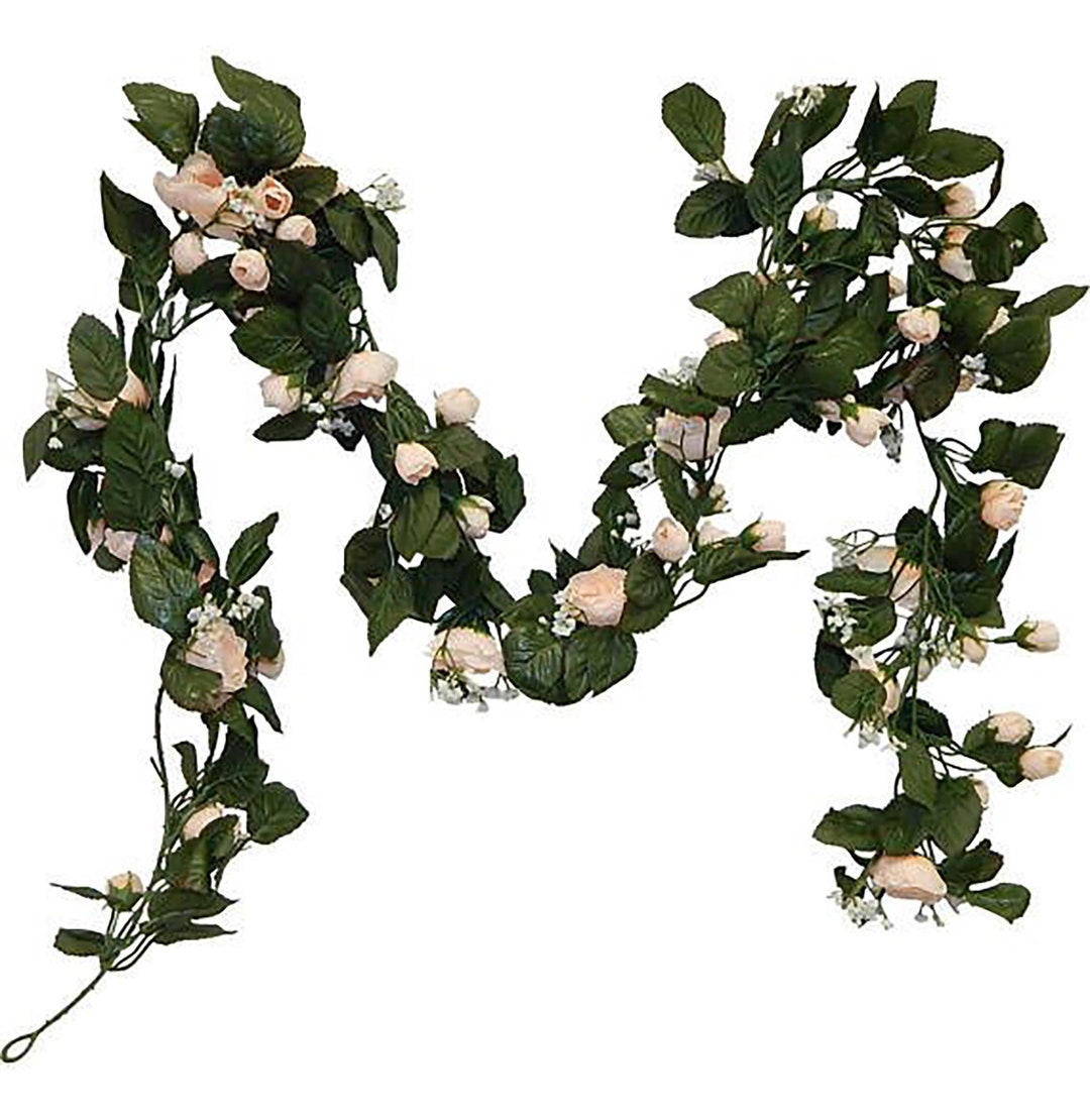 Pearl Rose Garland Set of 2 69in Beige ARTIFICIAL - Etsy