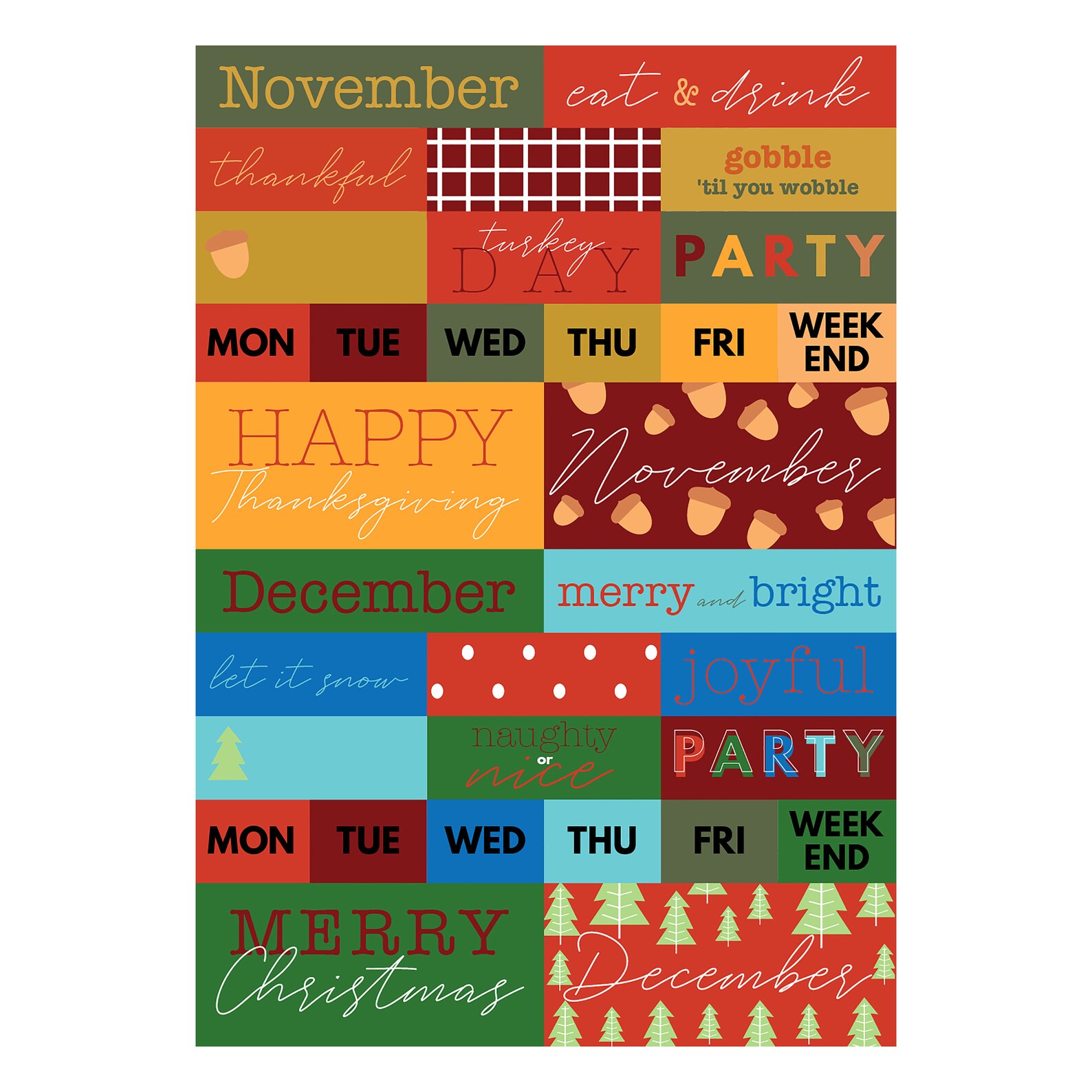 Seasonal Monthly Planner Sticker Pack Celebrations Events - Etsy