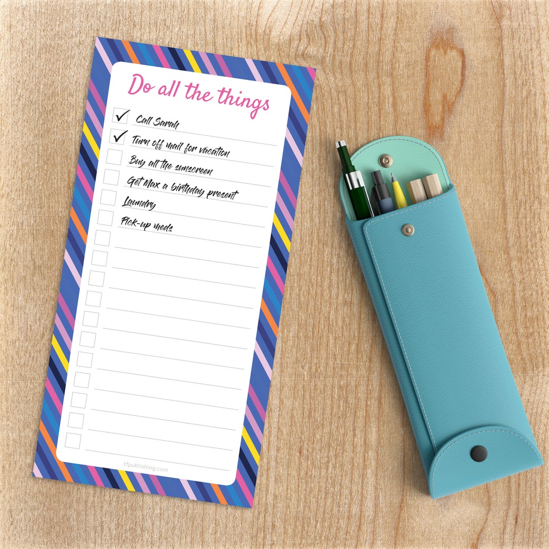 Bright Stripes 4x8 Magnet List Fridge Pad Perfect of Lists, Groceries ...