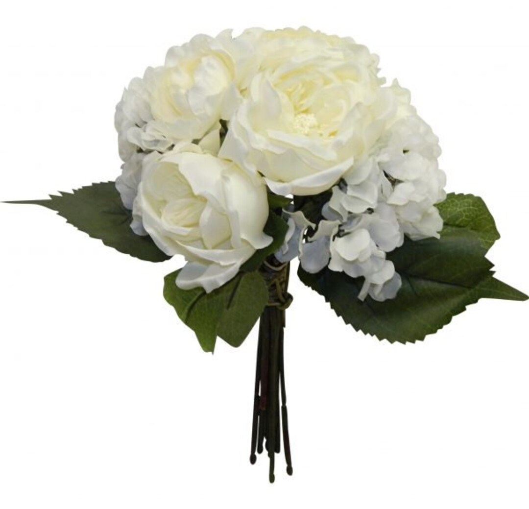 Cabbage Rose Bouquet 9 Stems 12in Cream ARTIFICIAL - Etsy