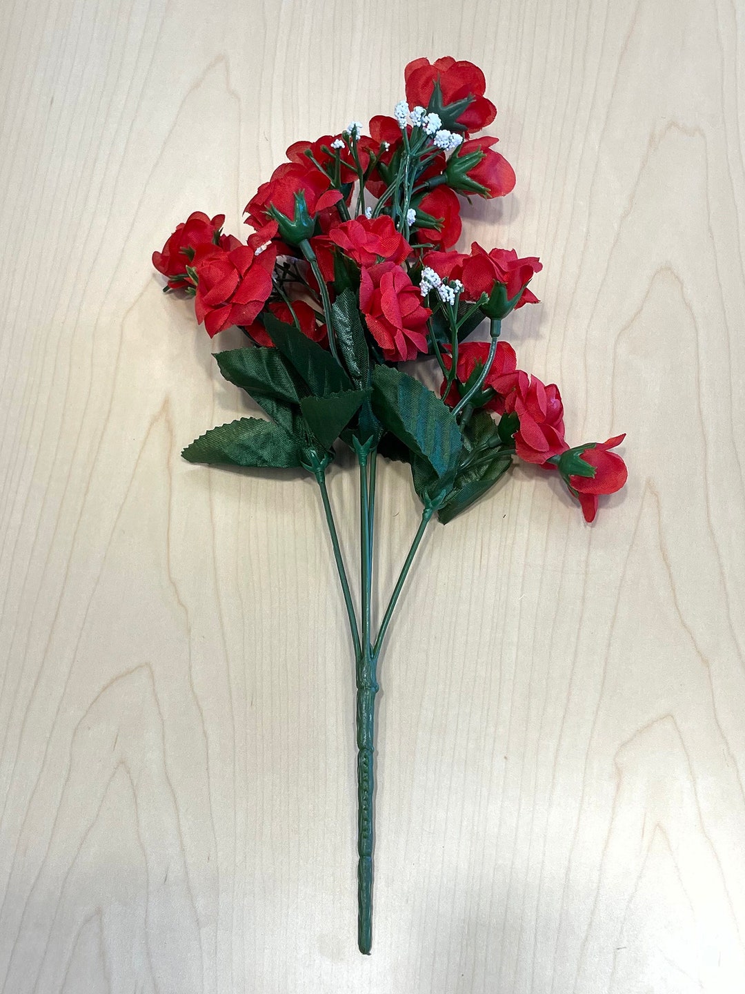 Artificial Mini Rose Set of 12 Bushes 12in Red - Etsy