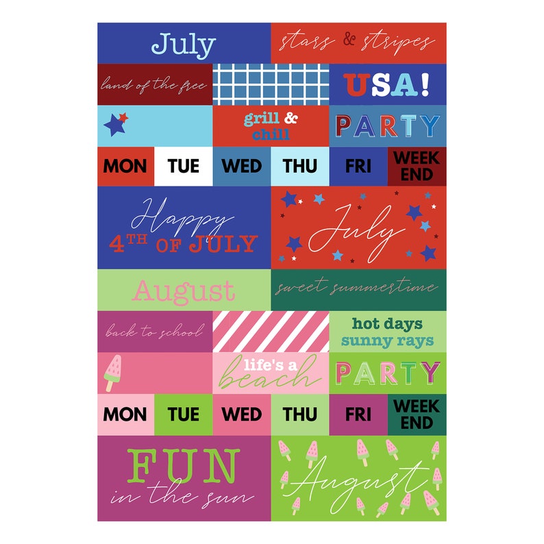 Seasonal Monthly Planner Sticker Pack Celebrations Events - Etsy