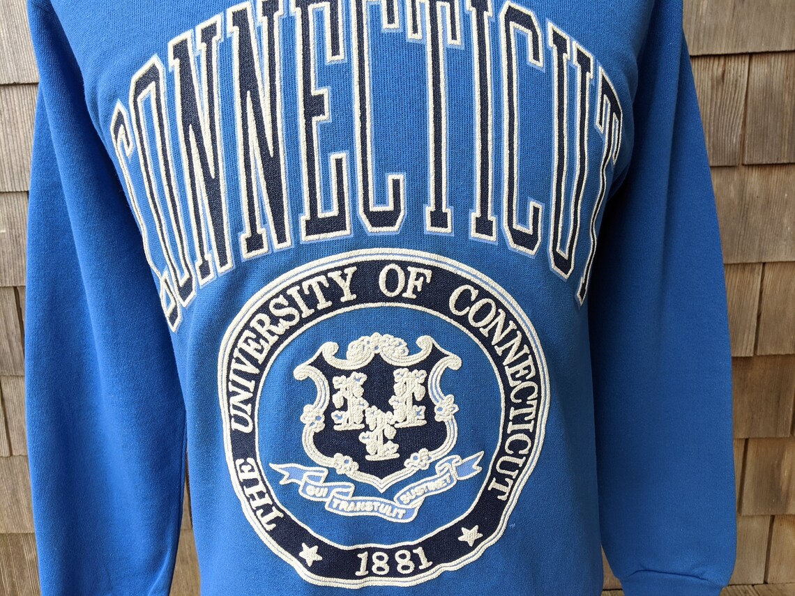 80s vintage deadstock University of Connecticut sweatshirt / | Etsy