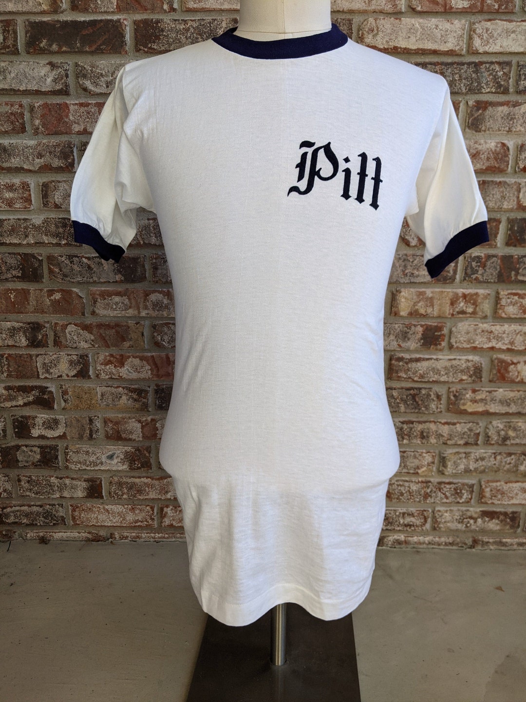 Rare 50s Vintage Pitt Ringer T Shirt / Champion Running Man ...