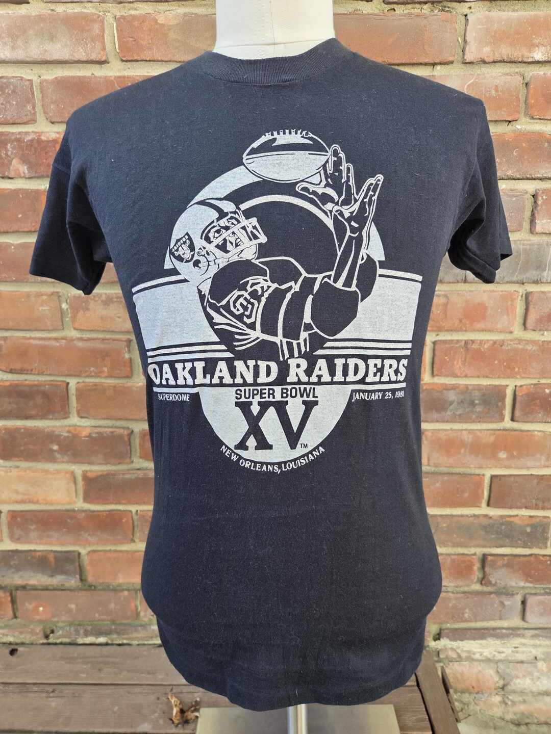 80s Vintage Oakland Raiders Super Bowl XV Champions T Shirt / XS / 1981 ...