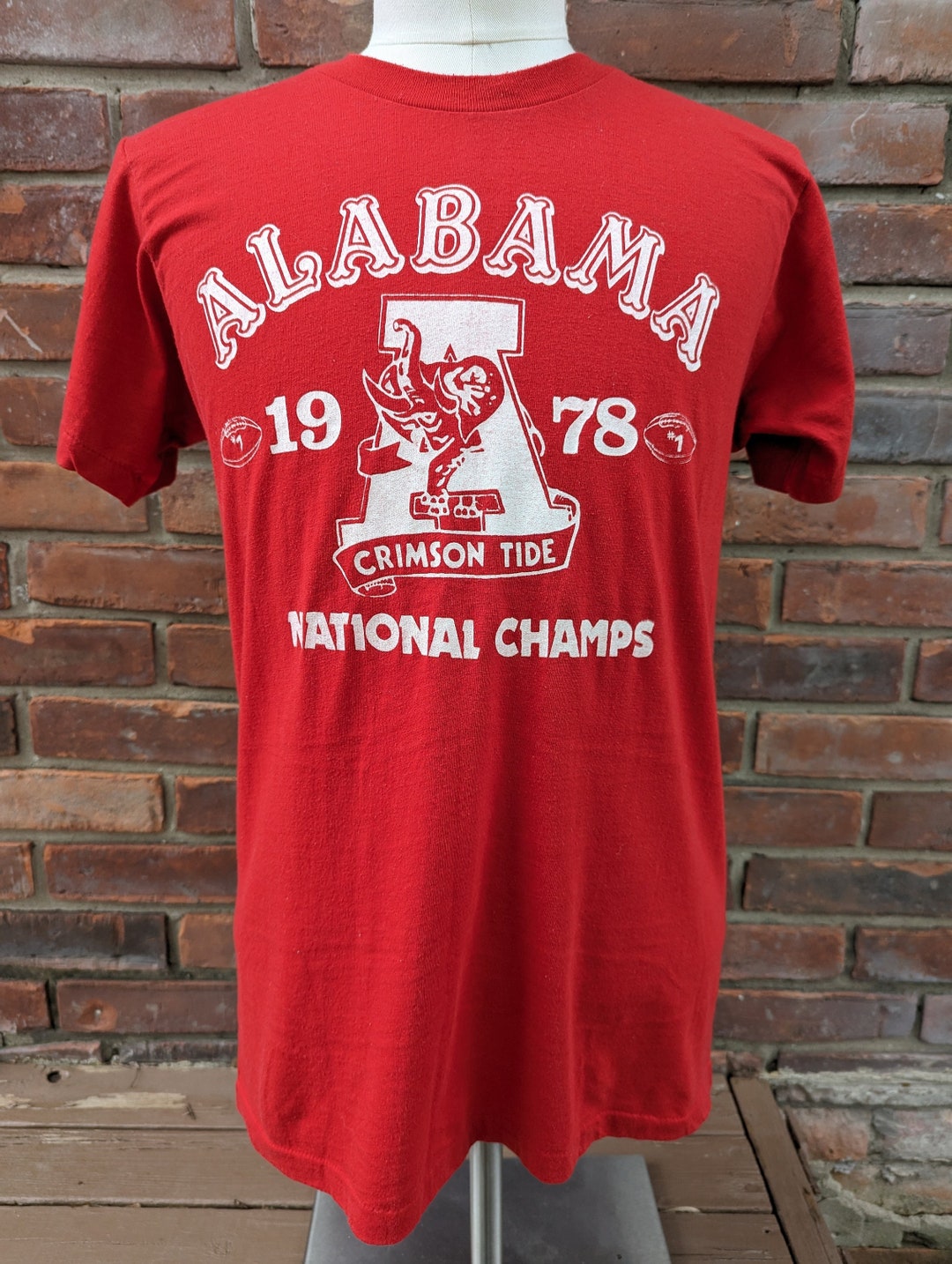 Vintage 1978 Alabama Crimson Tide National Champs T Shirt / Medium ...