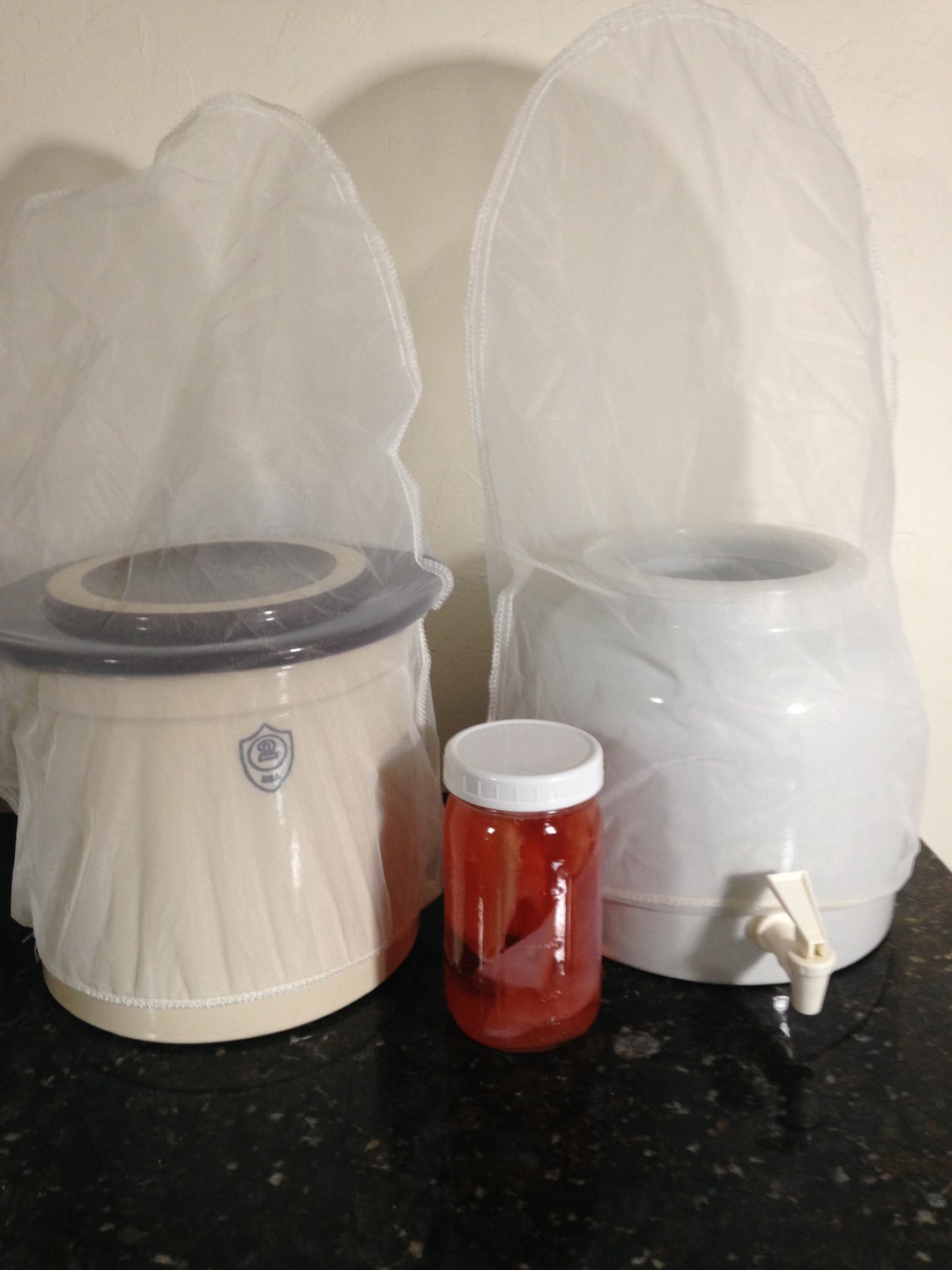 Fermentation Cover- Fermentation Cap- Kombucha Brewing Mesh Net- Gnat ...