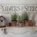 FLOWERS and SEEDS SIGN Vintage Style Signs, Hand Made Signs,distressed ...