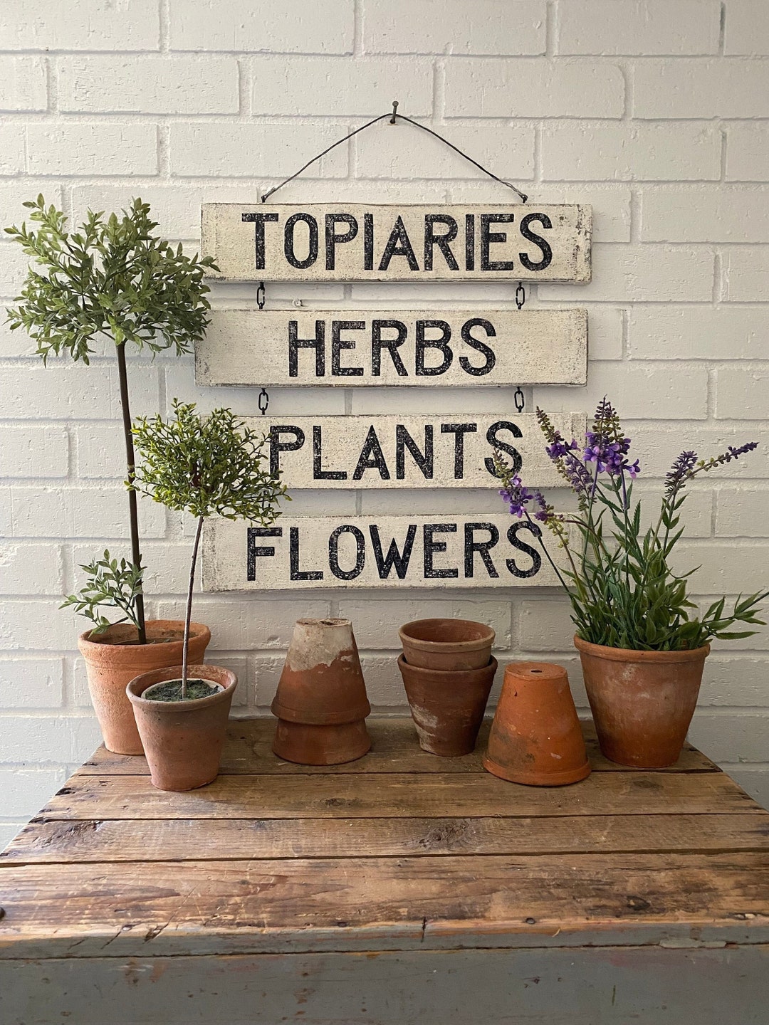 Vintage Style Farm Stand Sign/ Topiaries Signs/spring Décor / Garden ...