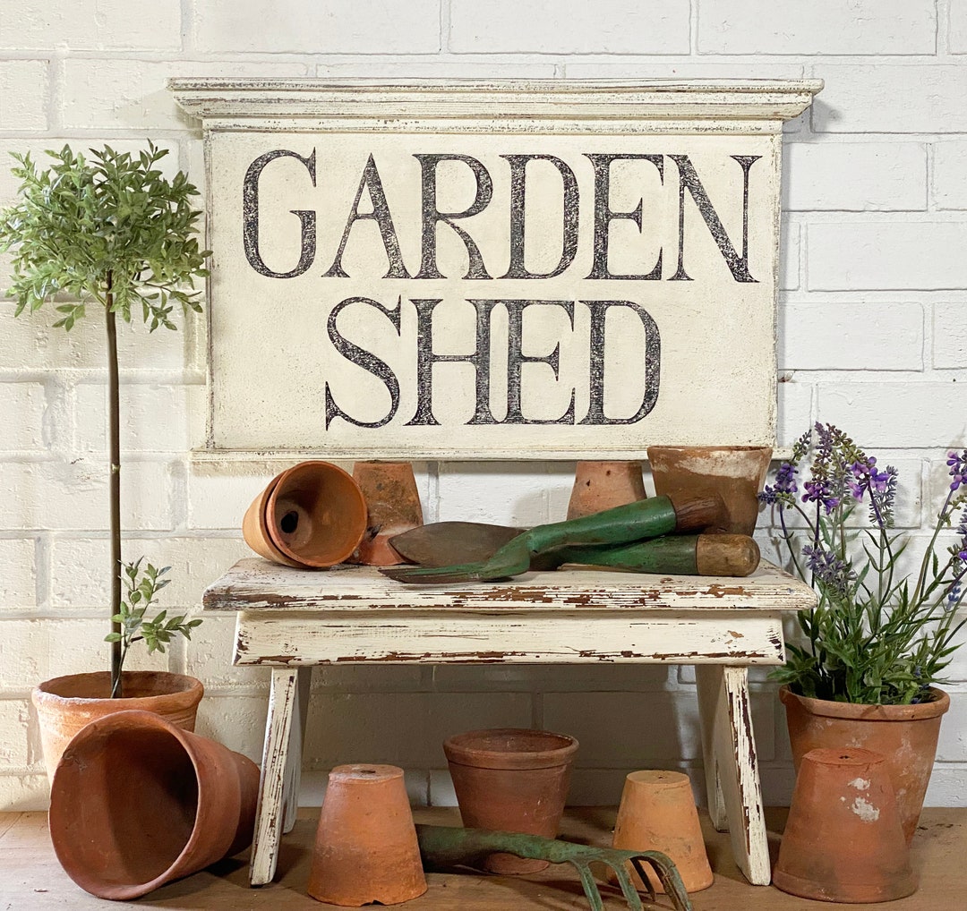 GARDEN SHED SIGN Vintage Style Signs, Hand Made Signs, Distressed Signs ...