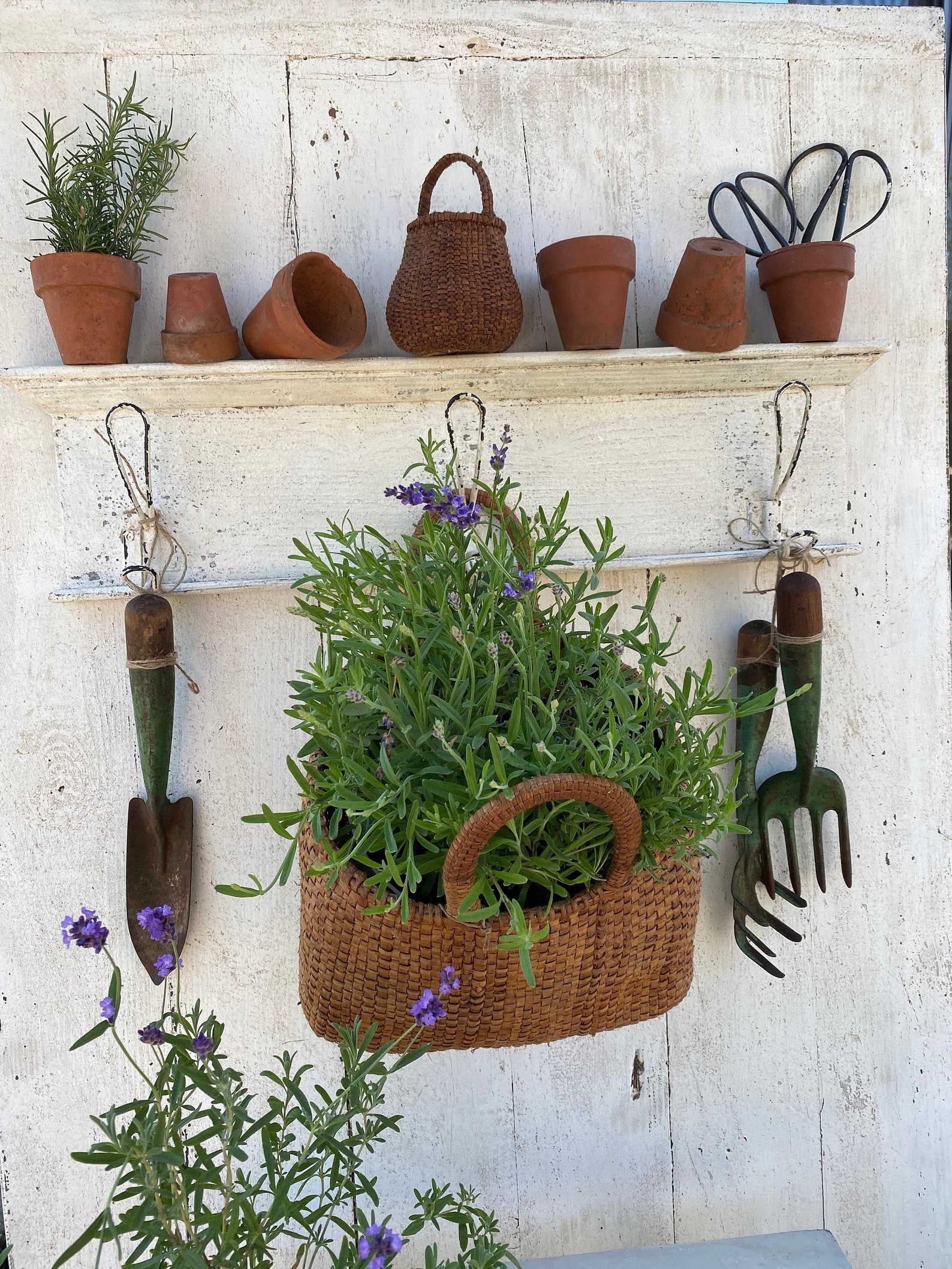 Vintage Style Three Hook Hanging Rack/ Herb Rack/ Coat Rack/ Hat Rack ...