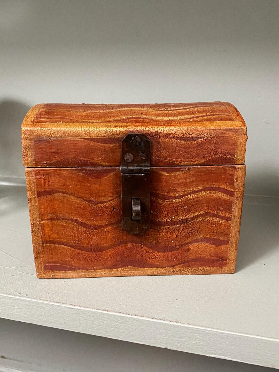 Primitive Hand Painted Folk Art Reproduction Small Decorated Box - Etsy