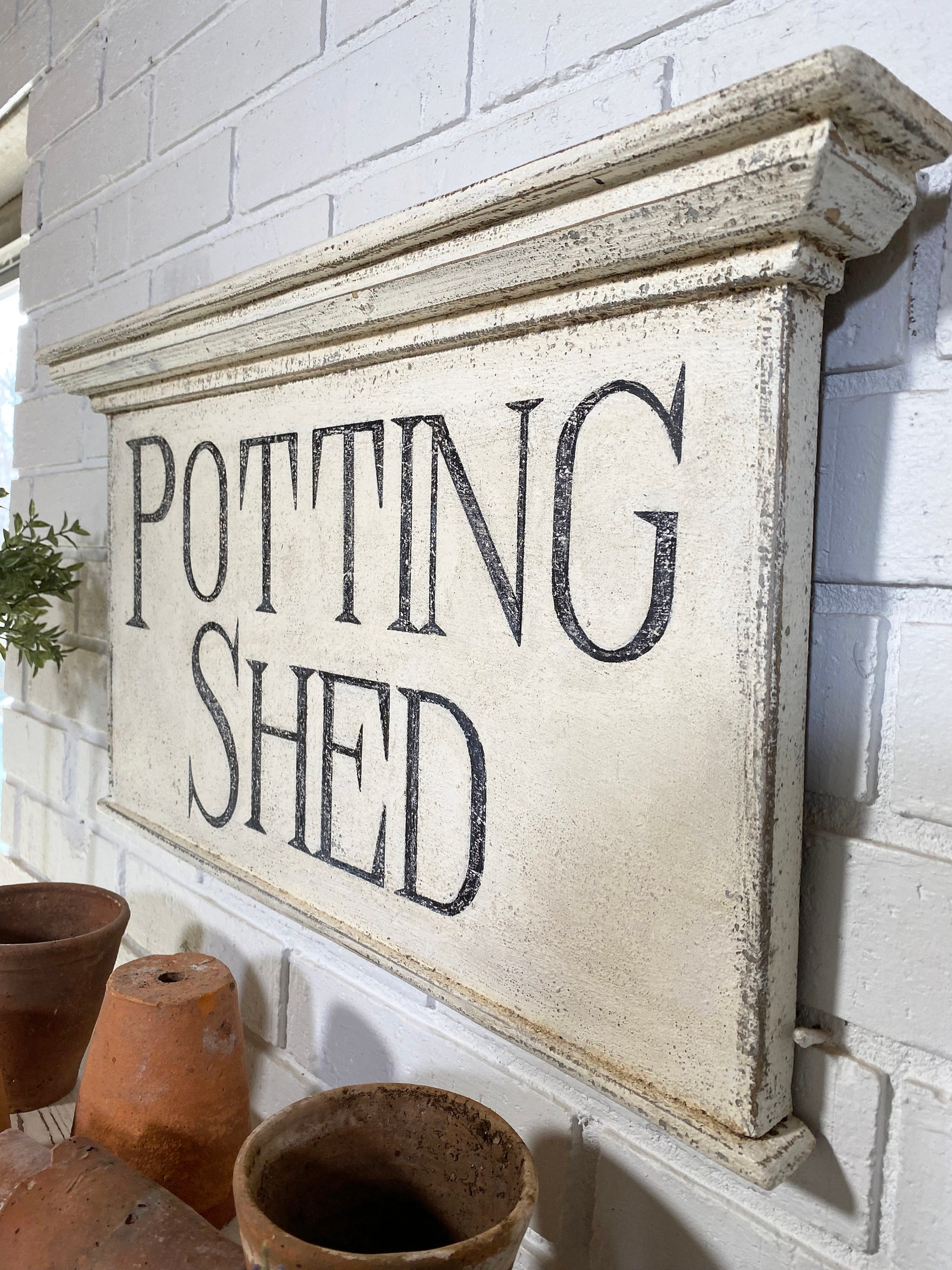 POTTING SHED SIGN Vintage Style Signs, Hand Made Signs, Distressed ...