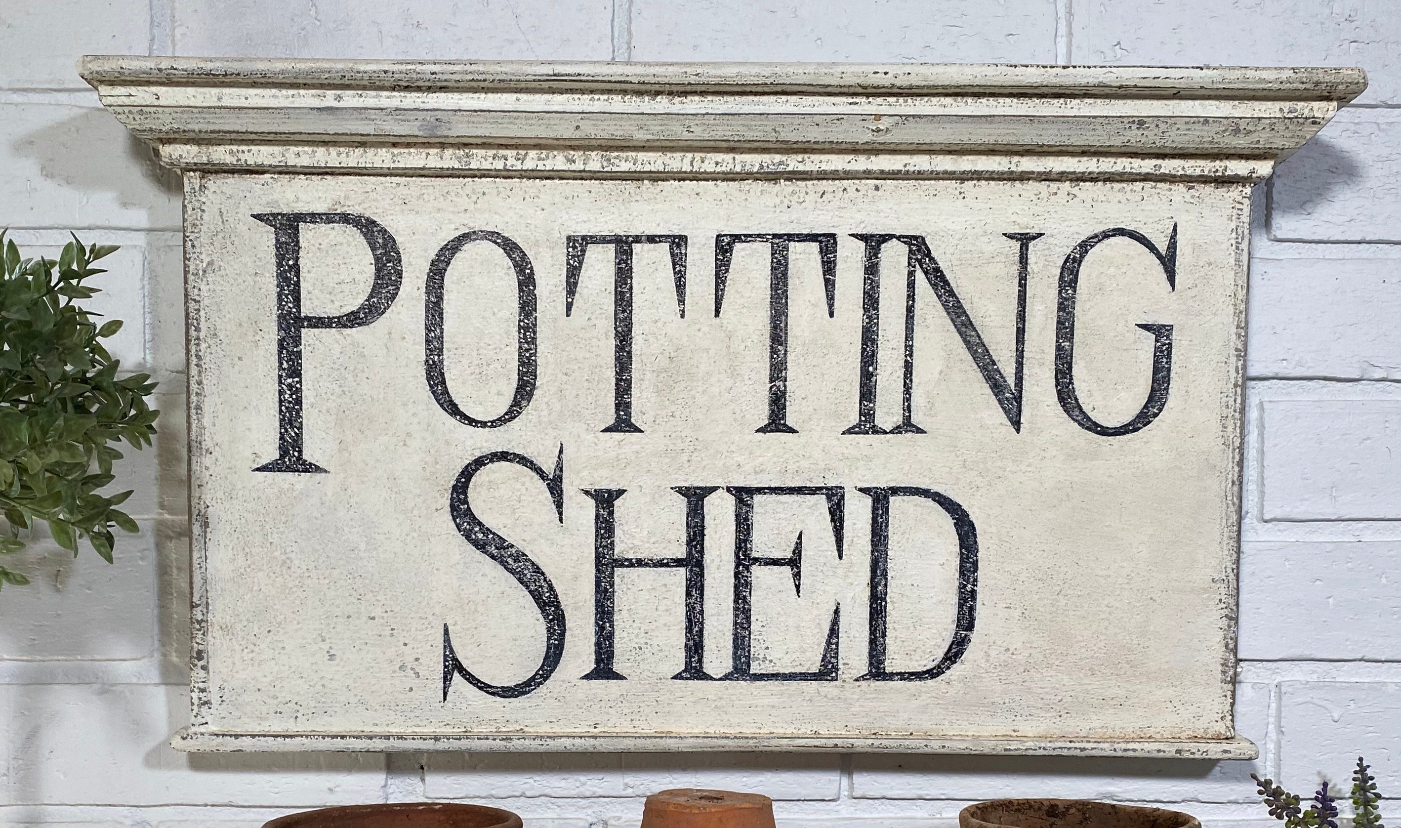 POTTING SHED SIGN Vintage Style Signs, Hand Made Signs, Distressed ...