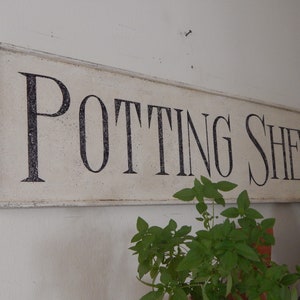 POTTING SHED SIGN Vintage Style Signs, Hand Made Signs, Distressed ...