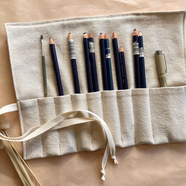 Canvas Pencil Roll - Etsy
