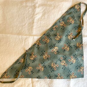 Sage Moon Triangle Hair Scarf in Green With Crescent Moons and - Etsy