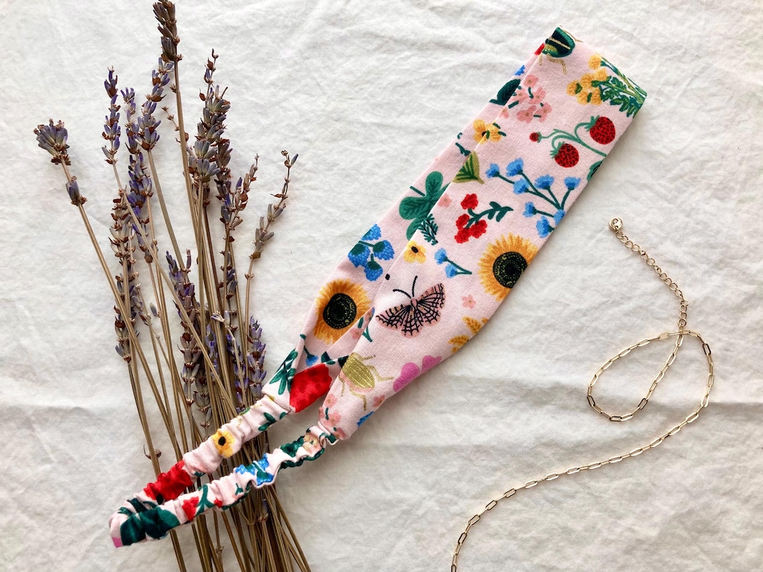 Garden Bugs Headband With Butterflies and Beetles in Cute Pink Rifle ...