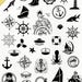 Sailor/nautical - 35 Svg/dxf/eps/silhouette Studio/png - Silhouettes ...