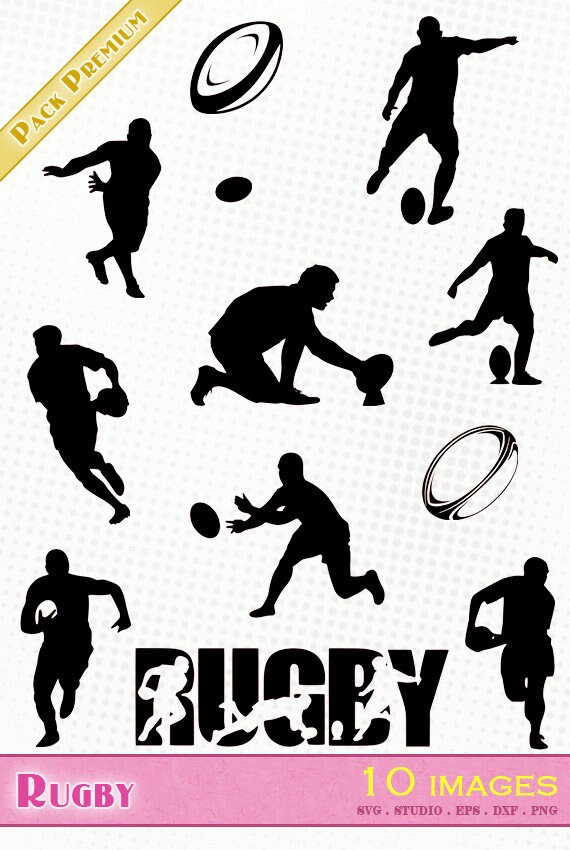 Rugby 10 Files Svg / Eps / Dxf / Png / Silhouette Studio Svg Vector ...