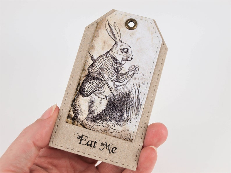 Eat Me Drink Me Tags Alice in Wonderland White Rabbit - Etsy UK